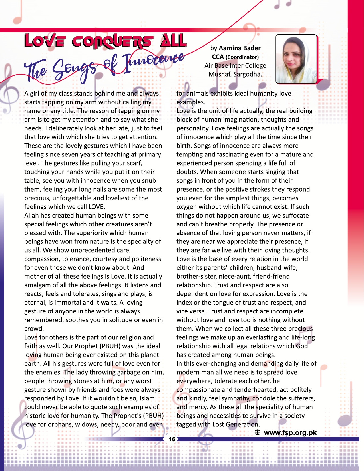 MAGAZINE CONTEST – FSP