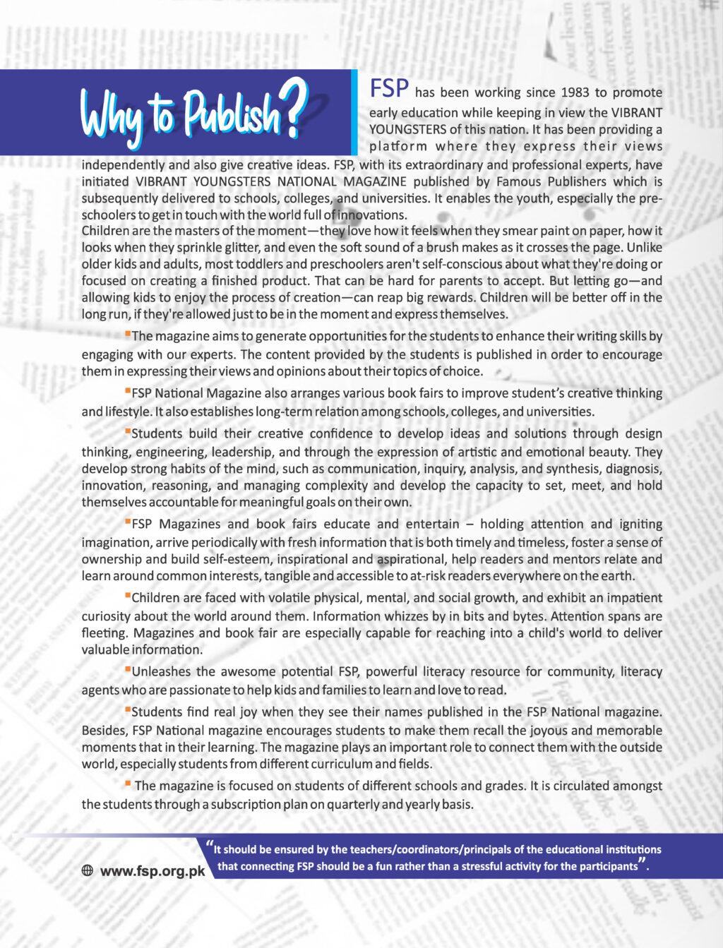 MAGAZINE CONTEST – FSP