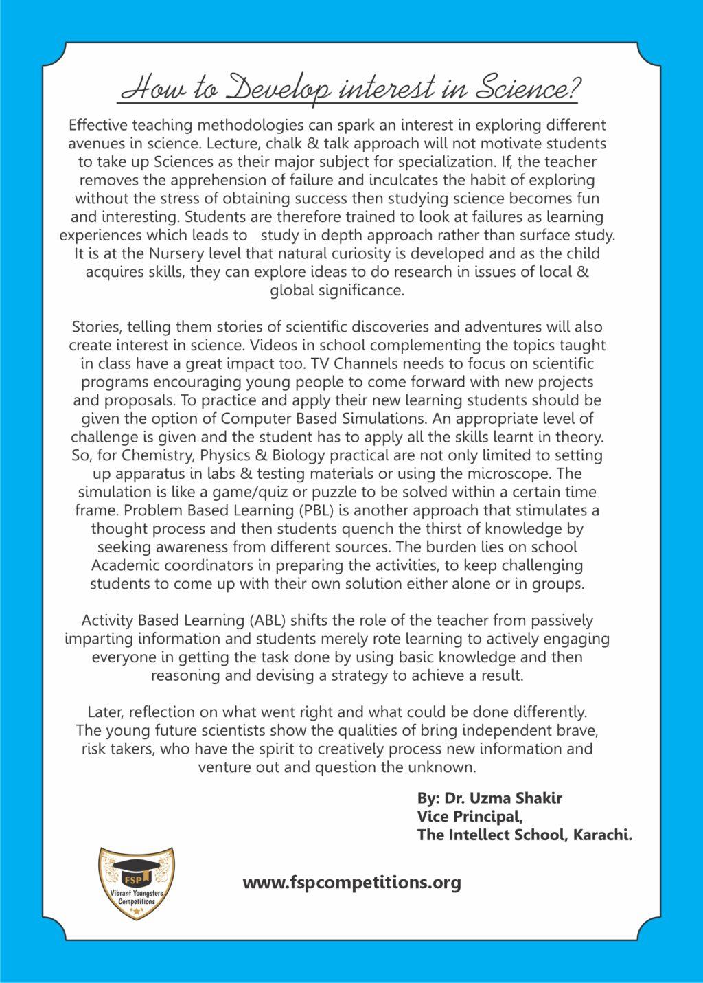 Science Contest – FSP