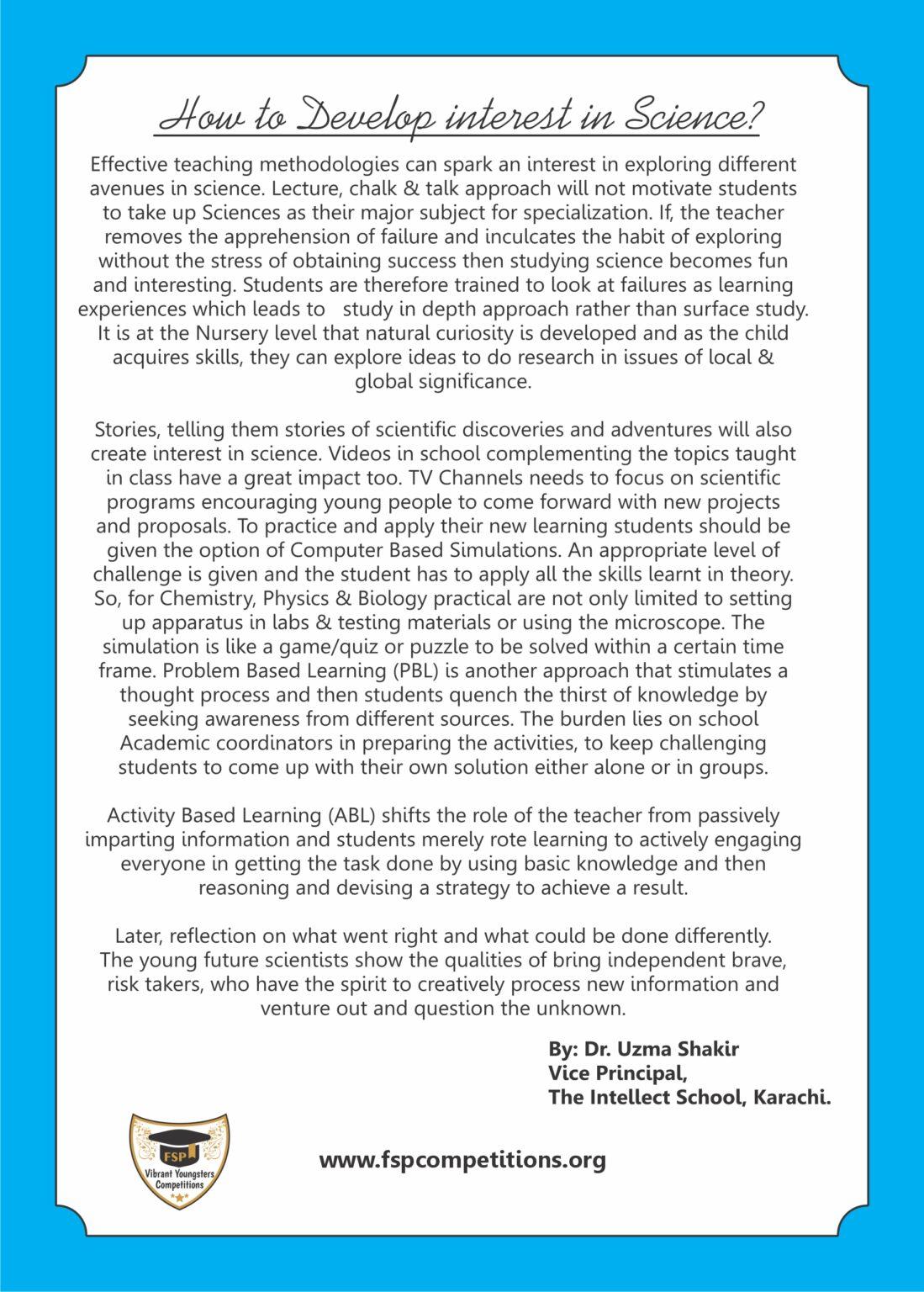 Science Contest – FSP