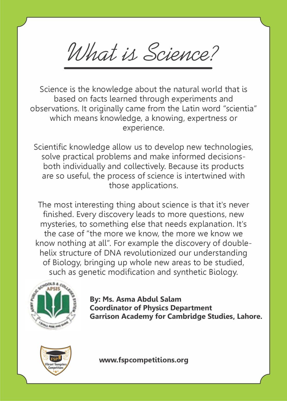 Science Contest – FSP