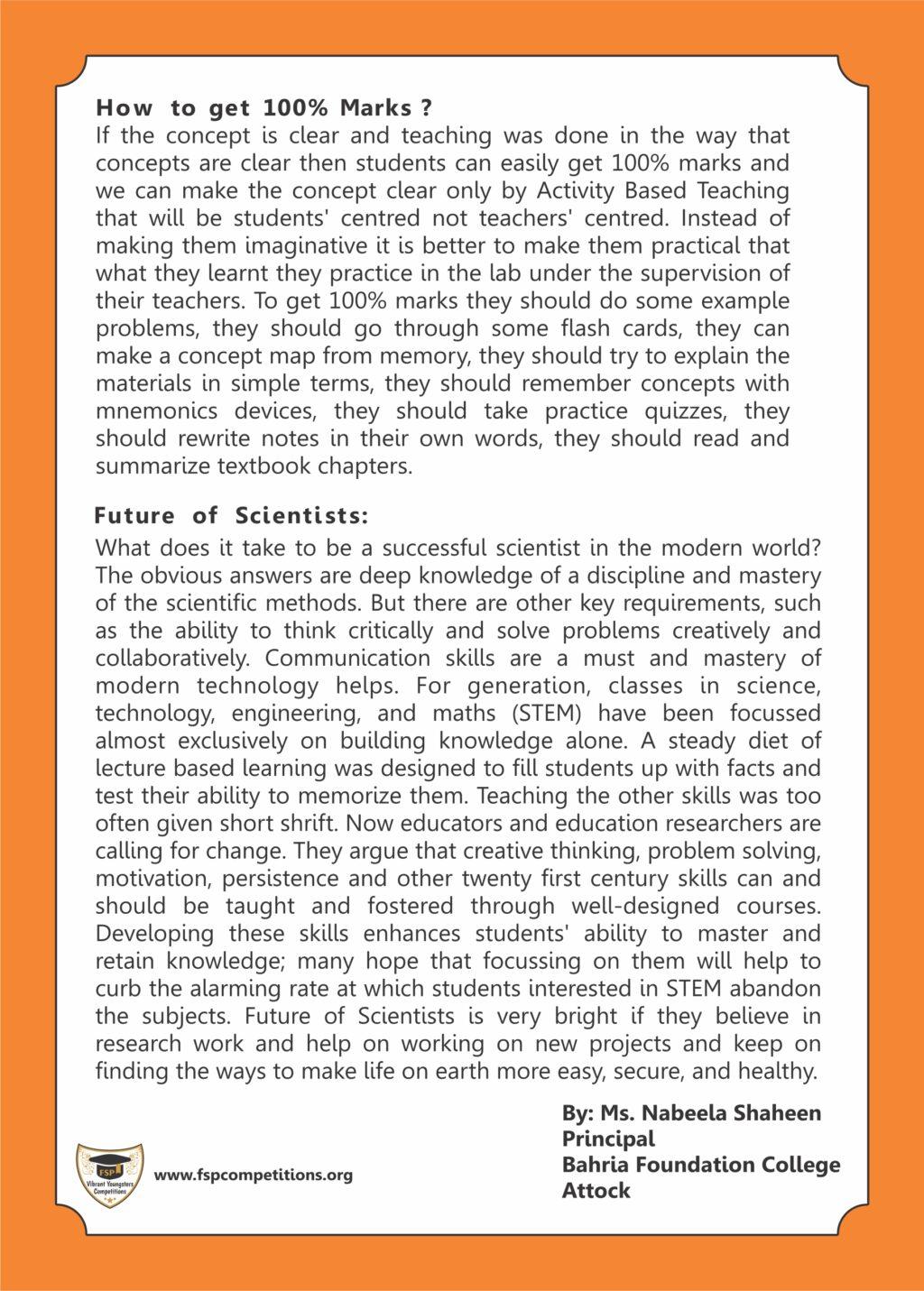 Science Contest – FSP