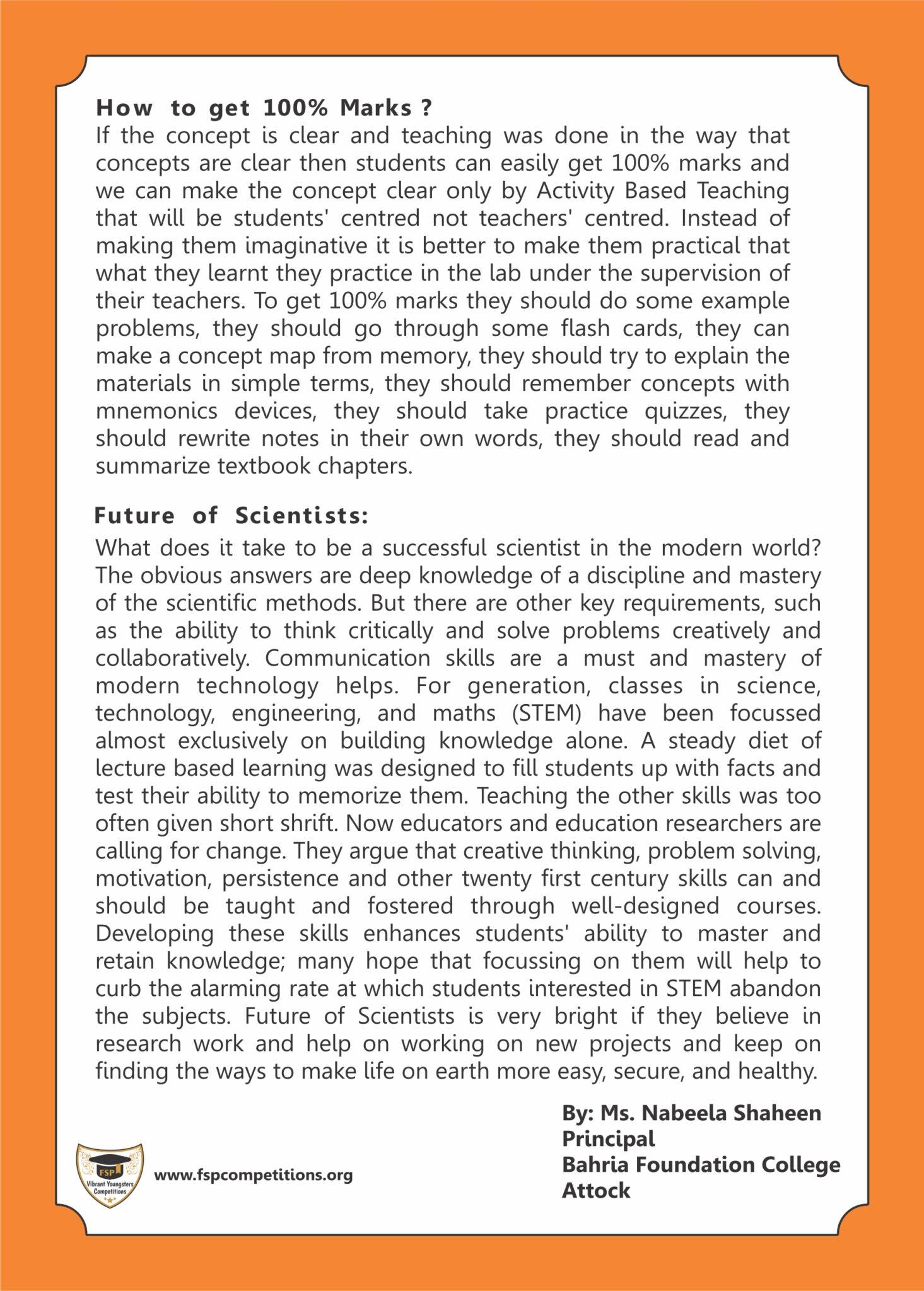 Science Contest – FSP