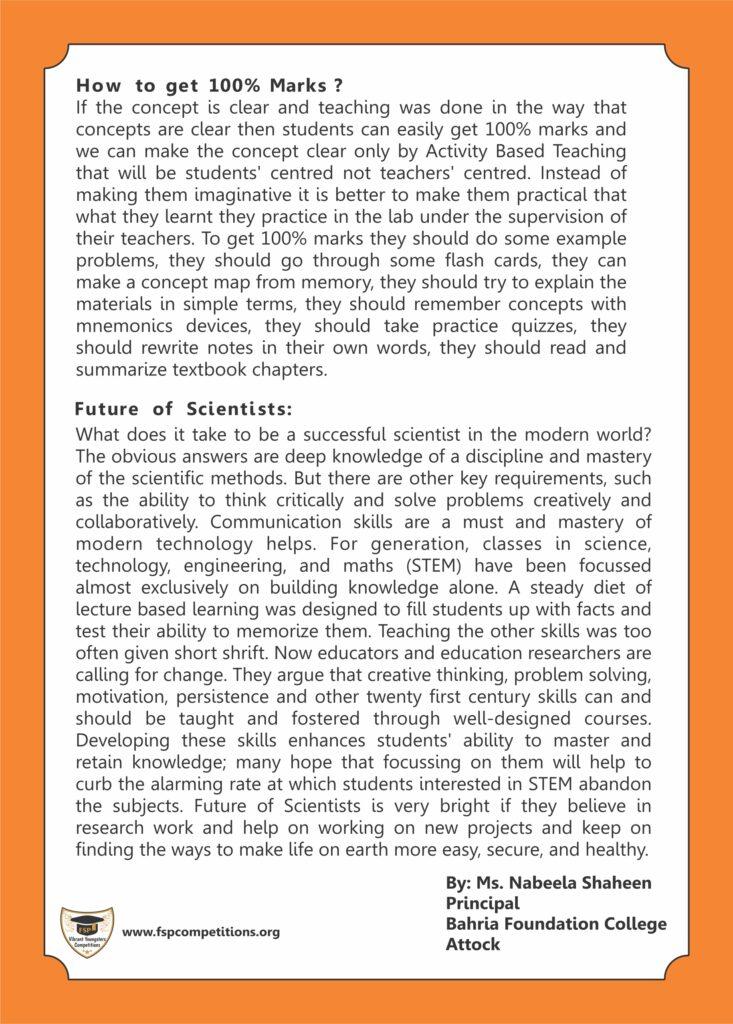 Science Contest – FSP