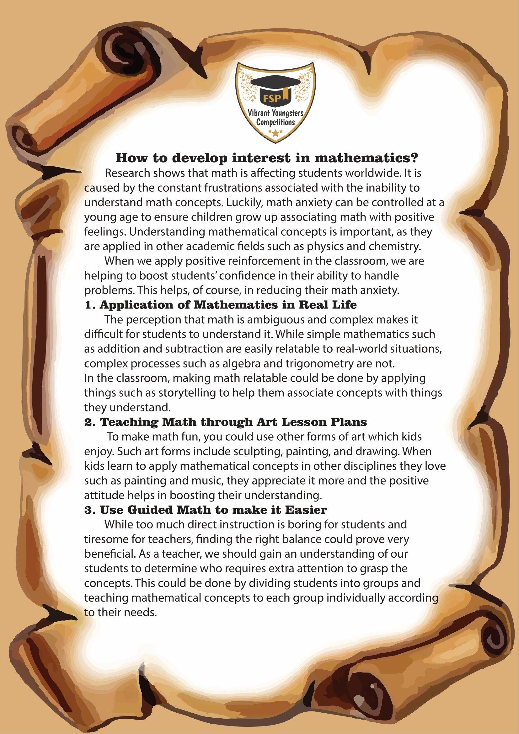 Mathematics Contest – FSP