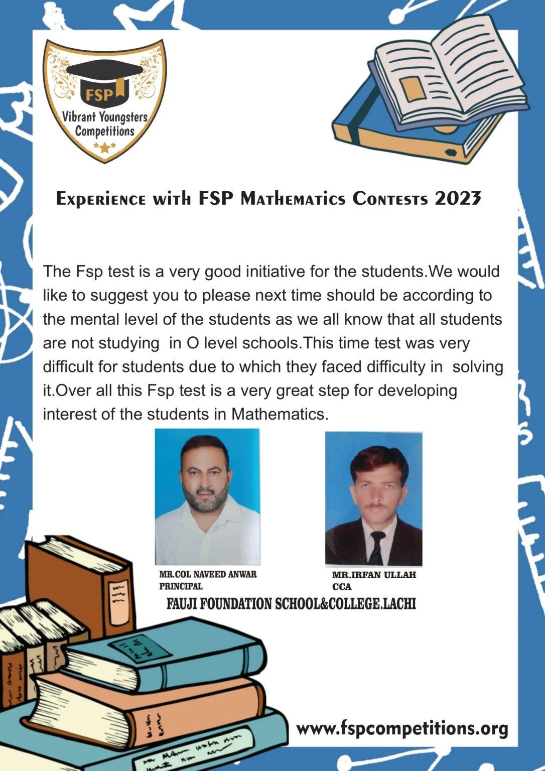 Mathematics Contest – FSP